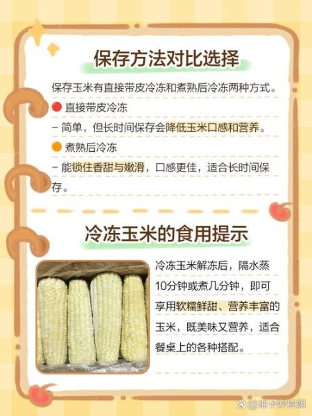 鲜玉米怎么保存时间长_玉米冷藏冷冻技巧-第1张图片-山城妙识