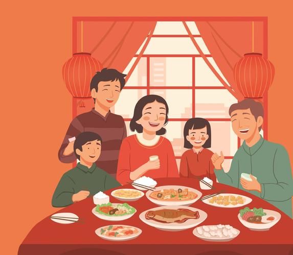 吃年夜饭图片卡通怎么画_卡通年夜饭素材去哪找-第3张图片-山城妙识