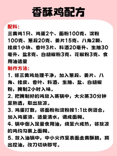 香酥鸡怎么做_香酥鸡腌制配方-第1张图片-山城妙识