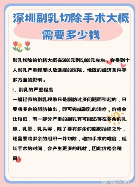 副乳切除手术大概需要多少钱_副乳手术价格影响因素-第1张图片-山城妙识