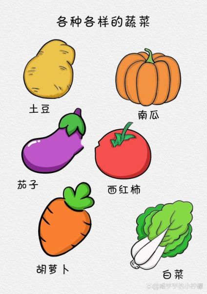 蔬菜大全简笔画_怎么画好看-第1张图片-山城妙识