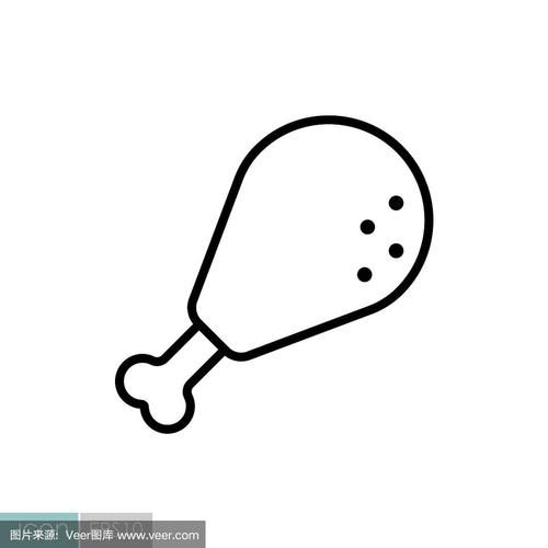 鸡腿简笔画怎么画_鸡腿简笔画图片大全集-第3张图片-山城妙识