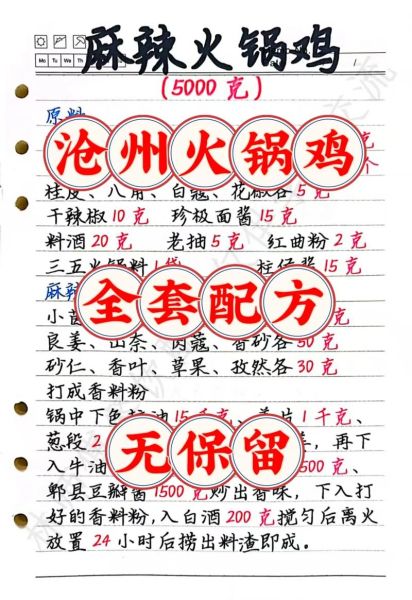 沧州火锅鸡秘制调料配方_怎么做才正宗-第1张图片-山城妙识