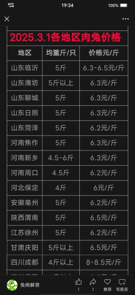 肉兔价格现在多少钱一斤_2024年最新行情-第1张图片-山城妙识