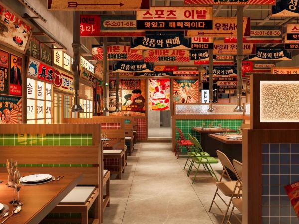 韩国烤肉店装修图片_如何打造氛围感-第1张图片-山城妙识