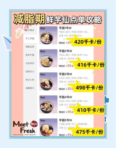 鲜芋仙热量表_鲜芋仙减肥能吃吗-第2张图片-山城妙识