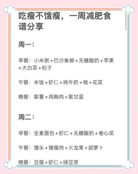 一周减肥食谱真的能瘦10斤吗_如何科学安排三餐-第1张图片-山城妙识