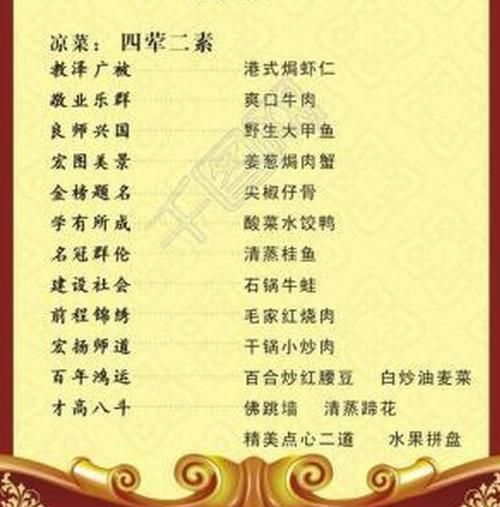 升学宴菜单吉祥菜名有哪些_如何取寓意好的菜名-第3张图片-山城妙识