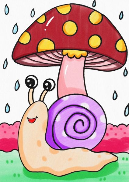 蜗牛图片卡通可爱_怎么画才萌-第3张图片-山城妙识