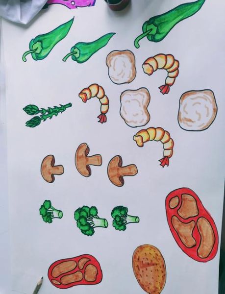 烧烤食材简笔画怎么画_烧烤食材简笔画大全-第1张图片-山城妙识