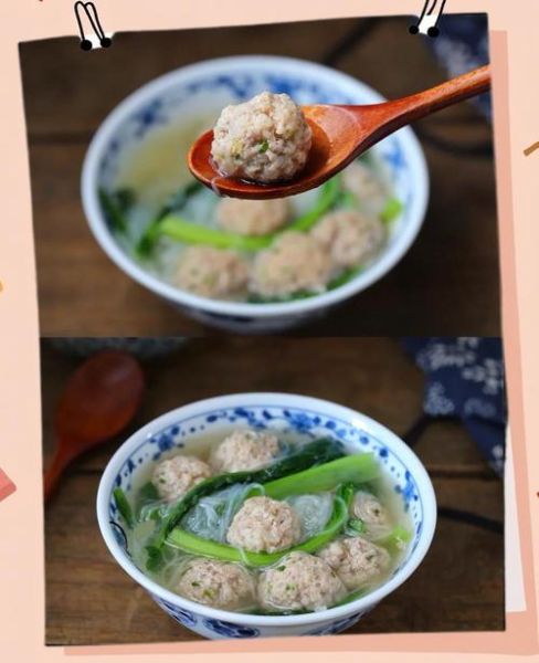 丸子小白菜汤怎么做_小白菜丸子汤的家常做法-第3张图片-山城妙识
