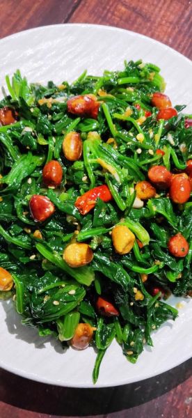 陈醋菠菜花生米怎么做_陈醋菠菜花生米做法-第2张图片-山城妙识 陈醋菠菜花生米怎么做_陈醋菠菜花生米做法-第2张图片-山城妙识