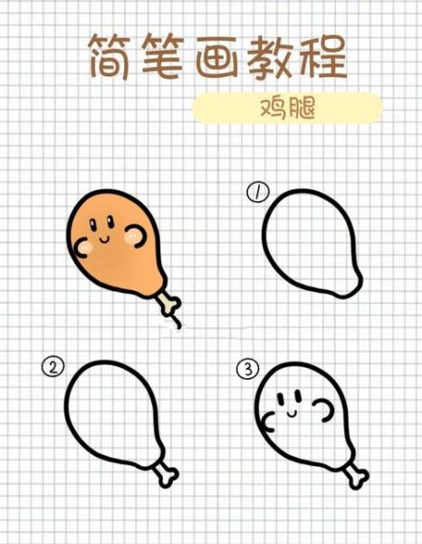 鸡腿简笔画怎么画_鸡腿简笔画图片大全-第1张图片-山城妙识 鸡腿简笔画怎么画_鸡腿简笔画图片大全-第1张图片-山城妙识