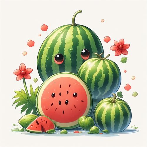 西瓜卡通小清新怎么画_西瓜图片卡通小清新配色技巧-第1张图片-山城妙识 西瓜卡通小清新怎么画_西瓜图片卡通小清新配色技巧-第1张图片-山城妙识