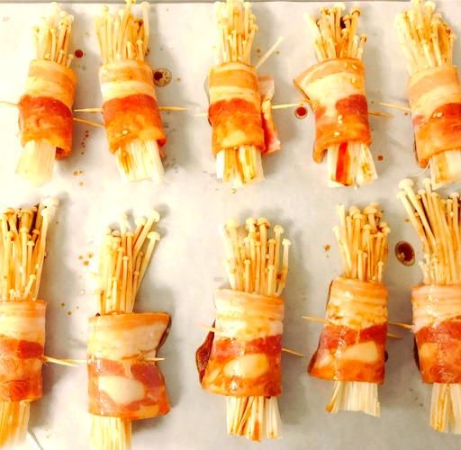 烤培根金针菇卷怎么做_培根金针菇卷烤箱温度时间-第3张图片-山城妙识