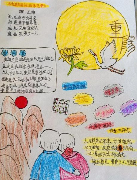 重阳节手抄报怎么画_重阳节手抄报简单好看-第3张图片-山城妙识