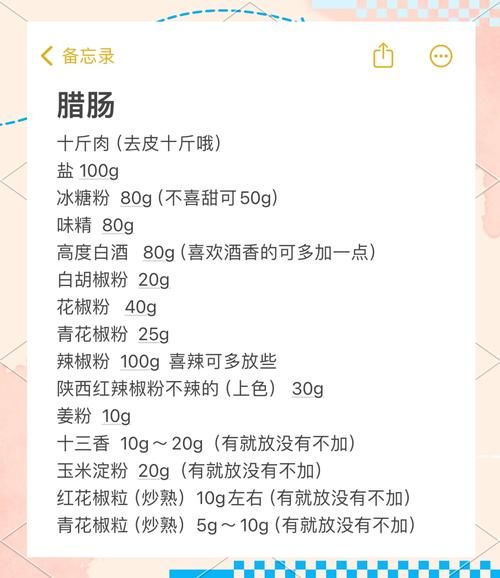 家庭自制香肠配方比例_一斤肉放多少盐-第2张图片-山城妙识