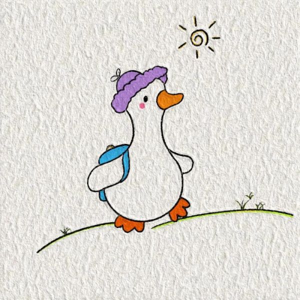 鸭子简笔画怎么画_鸭子简笔画图片大全-第1张图片-山城妙识