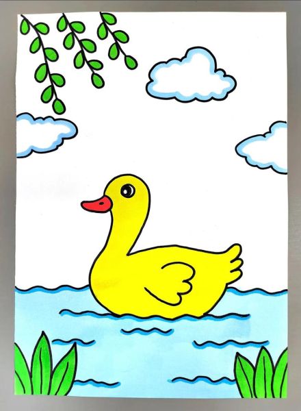 鸭子简笔画怎么画_鸭子简笔画图片大全-第2张图片-山城妙识