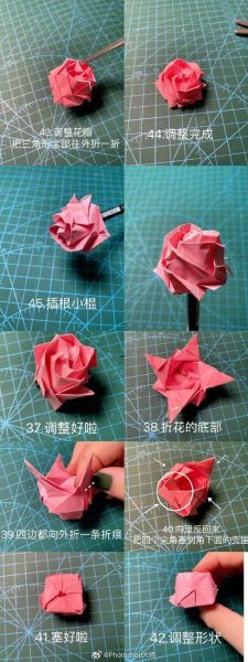 纸玫瑰花怎么折_纸玫瑰花的寓意-第2张图片-山城妙识