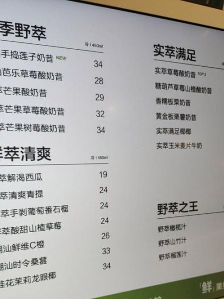 果汁菜单有哪些口味_如何搭配更健康-第2张图片-山城妙识 果汁菜单有哪些口味_如何搭配更健康-第2张图片-山城妙识