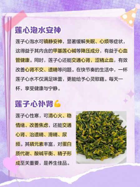 莲子心泡水有什么功效_莲子心泡水的作用与禁忌-第1张图片-山城妙识