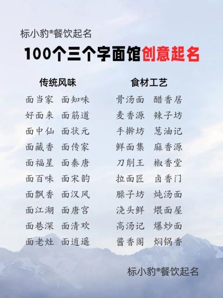 面馆起名大全_面馆名字怎么取才吸引人-第1张图片-山城妙识