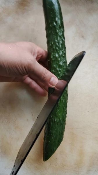 黄瓜菱形片怎么切_黄瓜菱形片切法图解-第2张图片-山城妙识 黄瓜菱形片怎么切_黄瓜菱形片切法图解-第2张图片-山城妙识