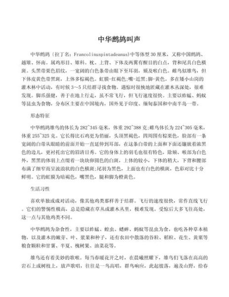 鹧鸪怎么读_鹧鸪鸟叫声怎么学-第2张图片-山城妙识