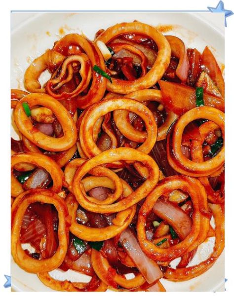 辣炒鱿鱼圈怎么做_辣炒鱿鱼圈的家常做法-第1张图片-山城妙识