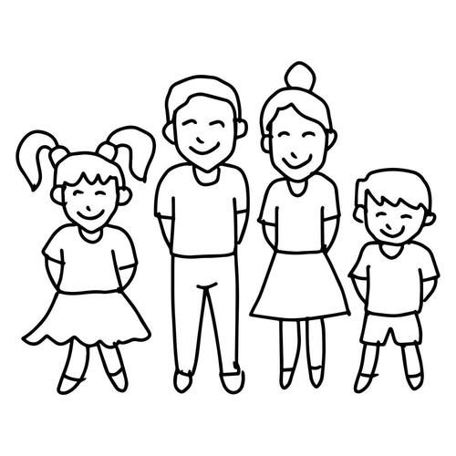 全家福简笔画六口之家怎么画_全家福简笔画六口之家步骤-第1张图片-山城妙识