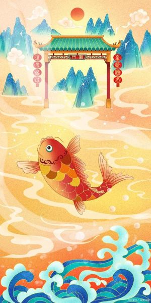 鲤鱼跳龙门高清图片_如何下载原图-第1张图片-山城妙识
