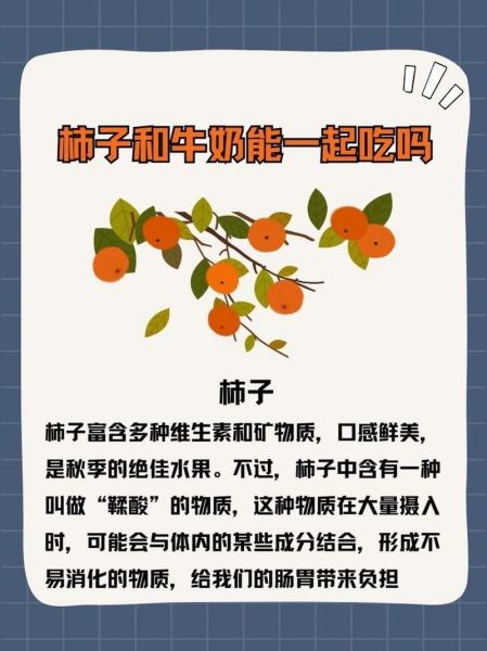 柿子能和牛奶一起吃吗_吃了会怎样-第1张图片-山城妙识 柿子能和牛奶一起吃吗_吃了会怎样-第1张图片-山城妙识