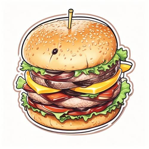 卡通汉堡包怎么画_可爱汉堡包图片素材哪里找-第2张图片-山城妙识