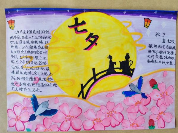 七夕节手抄报内容写什么_七夕节手抄报简单又漂亮-第1张图片-山城妙识