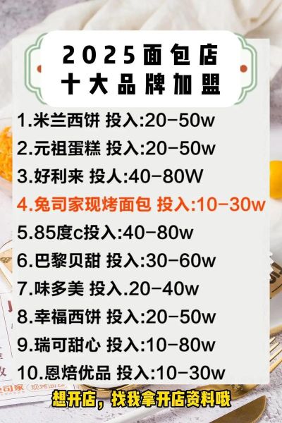 面包烘焙加盟品牌排行榜_哪个品牌值得投资-第1张图片-山城妙识