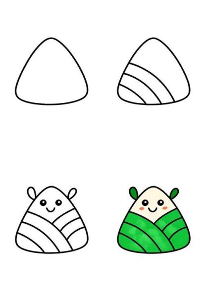粽子简笔画怎么画_粽子简笔画可爱又简单-第3张图片-山城妙识 粽子简笔画怎么画_粽子简笔画可爱又简单-第3张图片-山城妙识