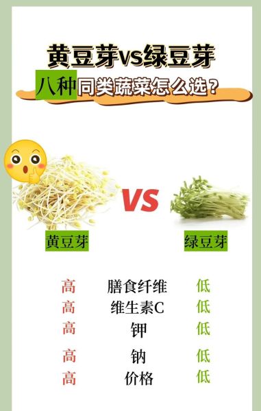 黄豆芽和绿豆芽的区别_哪个更有营养-第1张图片-山城妙识