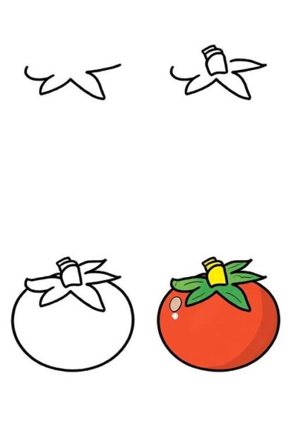 西红柿简笔画怎么画_西红柿图片简笔画教程-第2张图片-山城妙识 西红柿简笔画怎么画_西红柿图片简笔画教程-第2张图片-山城妙识