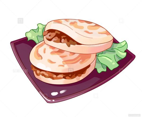 肉夹馍简笔画怎么画_肉夹馍简笔画步骤-第3张图片-山城妙识