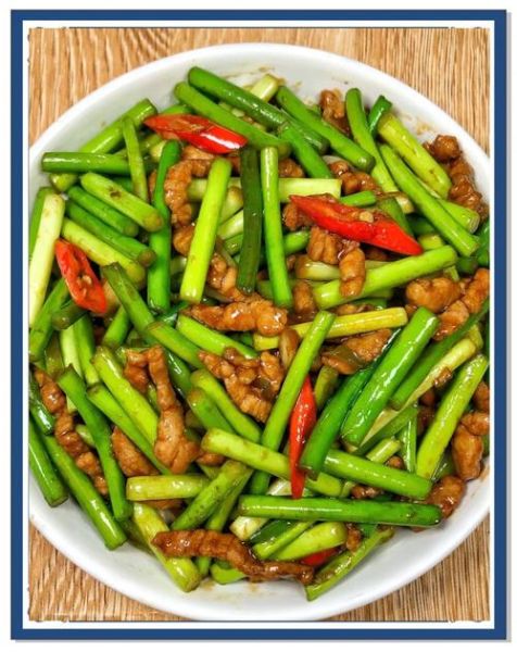 蒜苔炒肉图片大全大图_蒜苔炒肉怎么做才好吃-第1张图片-山城妙识