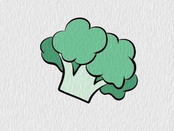 西兰花简笔画彩色_怎么画好看-第2张图片-山城妙识 西兰花简笔画彩色_怎么画好看-第2张图片-山城妙识