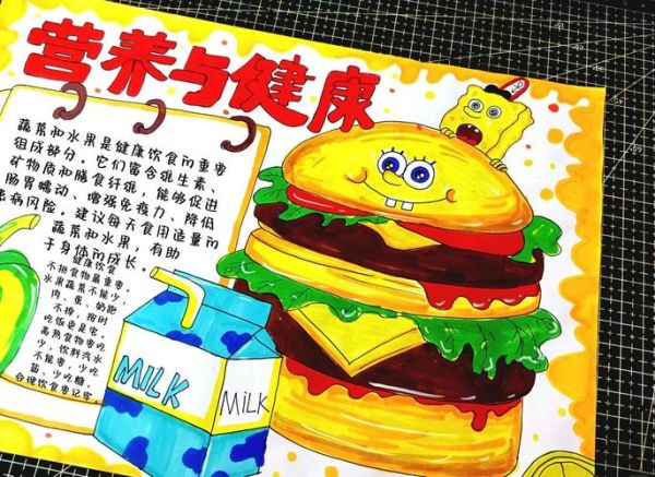 健康饮食手抄报内容怎么写_手抄报版面设计思路-第1张图片-山城妙识