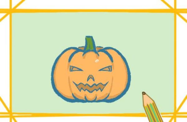 南瓜灯简笔画怎么画_南瓜灯简笔画大全-第2张图片-山城妙识