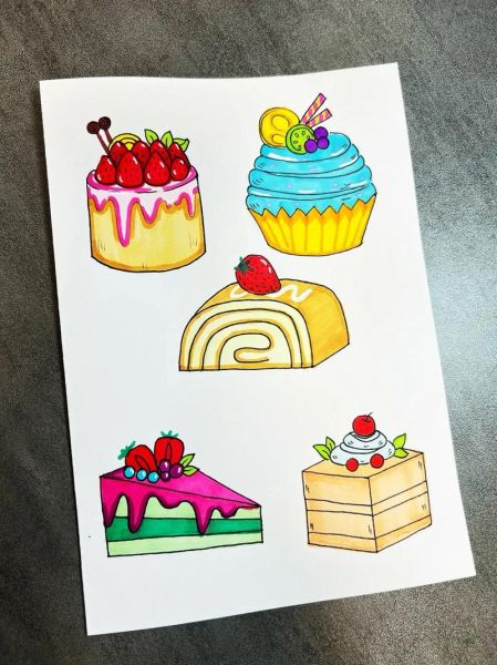 蛋糕简笔画怎么画_蛋糕简笔画大全可爱-第3张图片-山城妙识