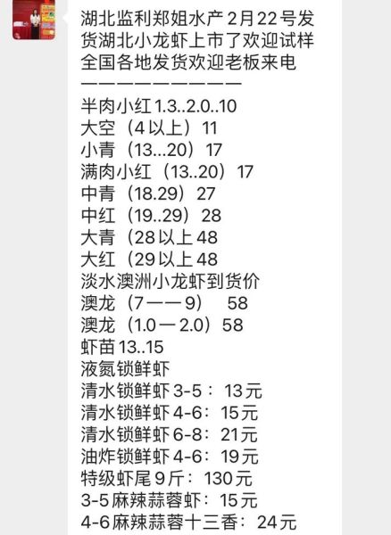 小龙虾多少钱一斤_小龙虾价格行情-第1张图片-山城妙识