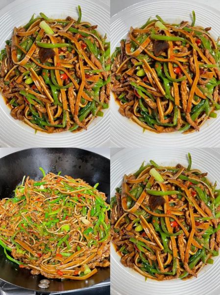 青椒豆干肉丝怎么做_青椒豆干肉丝怎么炒才嫩-第1张图片-山城妙识