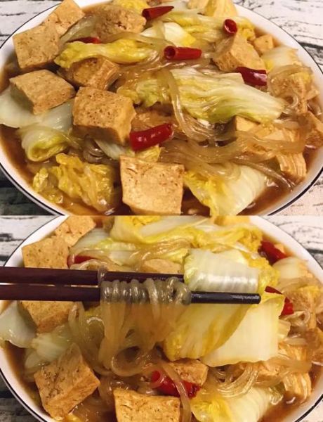 小白菜烩豆腐怎么做_小白菜烩豆腐的家常做法-第1张图片-山城妙识