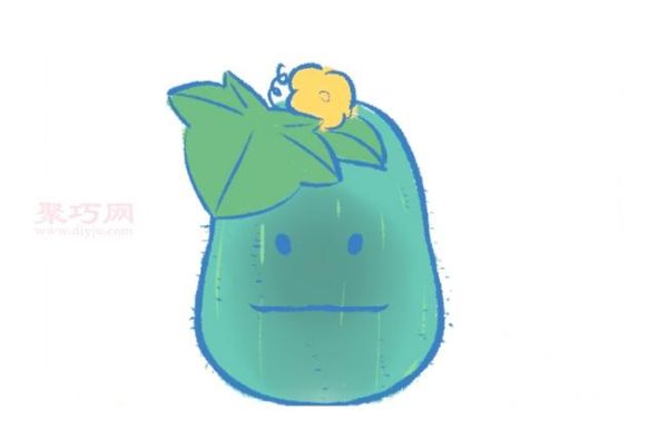 冬瓜怎么画简笔画_冬瓜图片简笔画教程-第2张图片-山城妙识