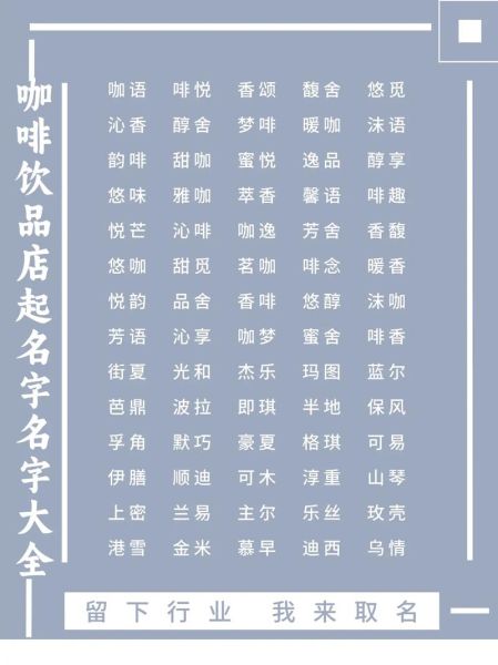 饮品店名字怎么取_饮品店起名技巧-第1张图片-山城妙识